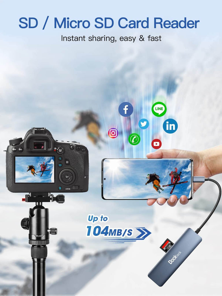 Dockteck 6 In 1 Usb C Hub Multiport Adapter Dockteck