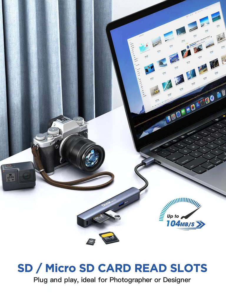 Dockteck 7 in 1 USB C Dongle Multiport Adapter - Dockteck