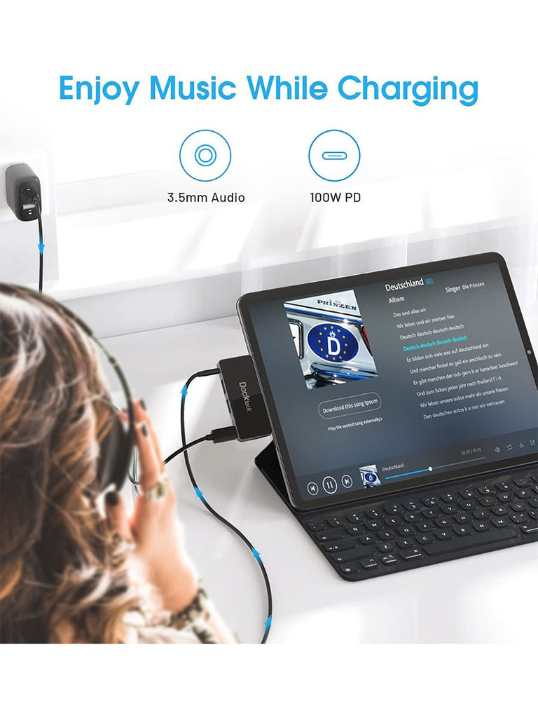 Dockteck 4-in-1 USB-C hub for iPad Pro, with 4K HDMI output and more